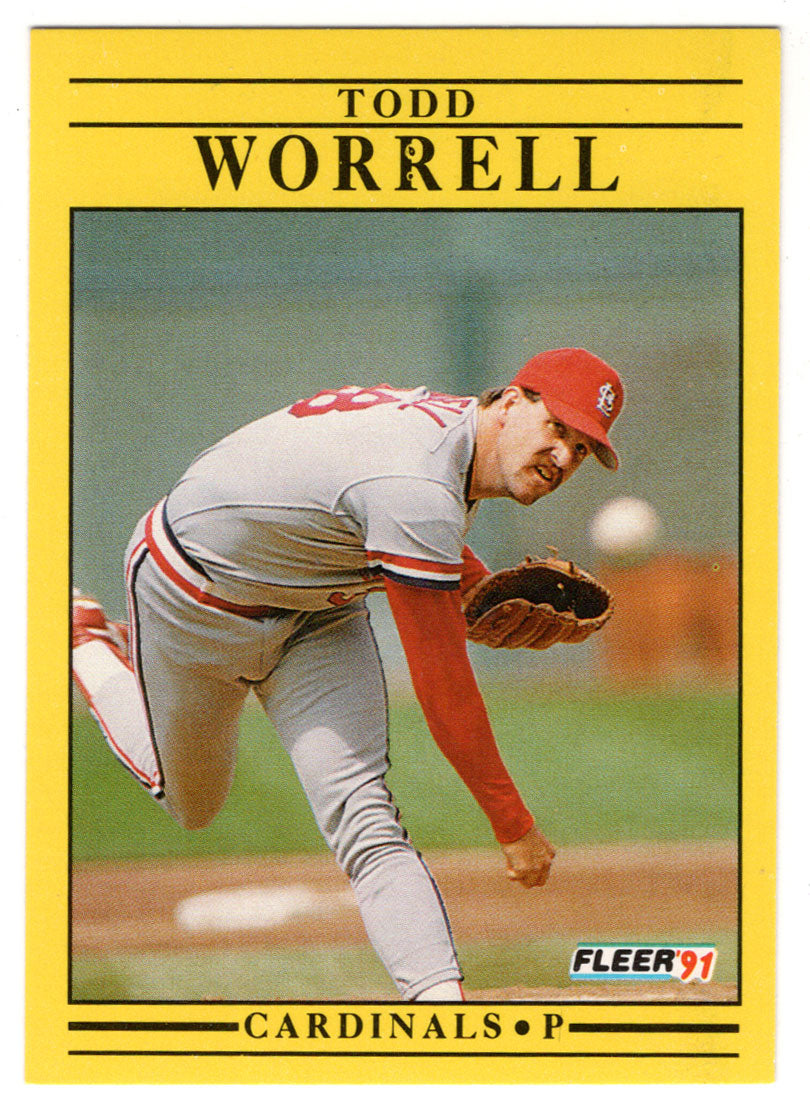 Todd Worrell - St. Louis Cardinals (MLB Baseball Card) 1991 Fleer # 65 ...